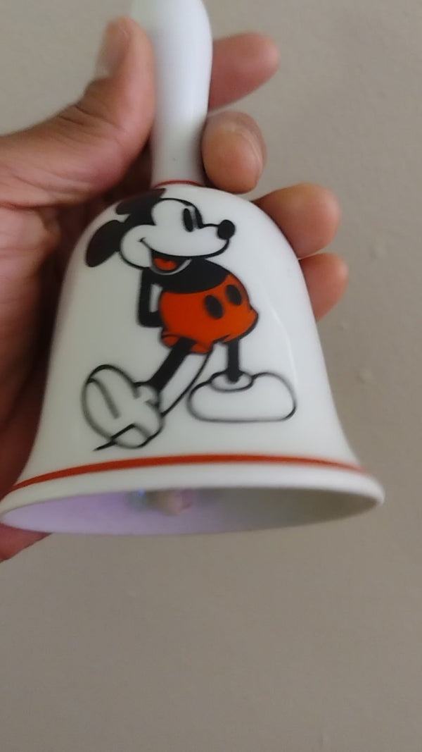 Mickey Mouse Porcelain Bell Reutter Glass Disney Vintage.5.5 ...
